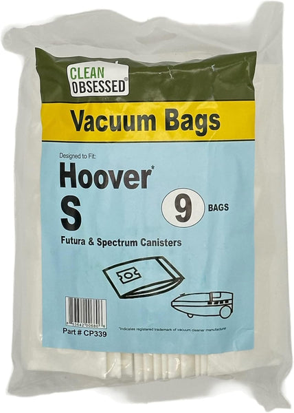 Clean Obsessed Replacement For Hoover Type S Micro Paper Bags, 9/Pk ...